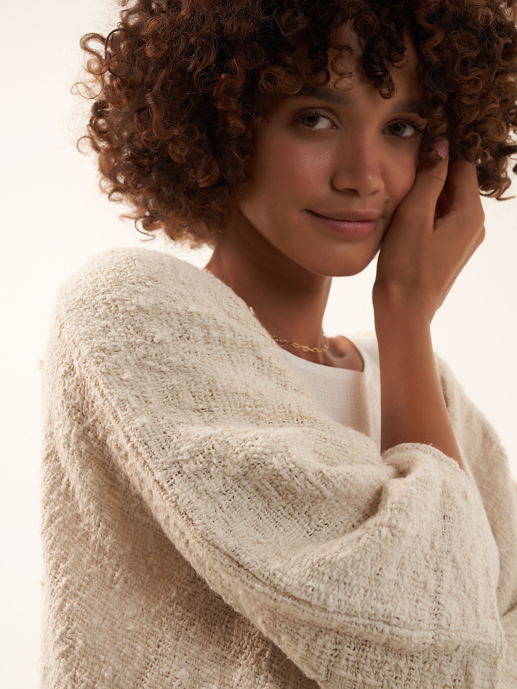 Bloom Cotton Shrug Ecru – Nomad the Label