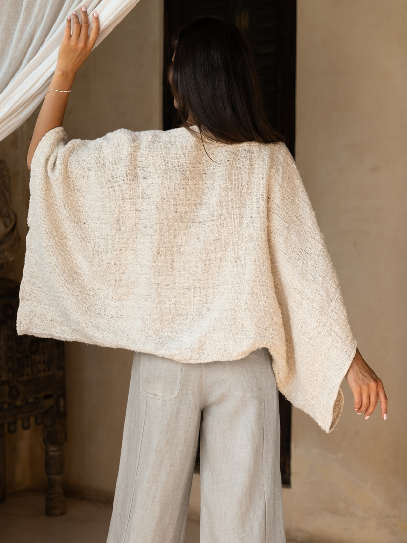 Bloom Cotton Shrug Ecru – Nomad the Label