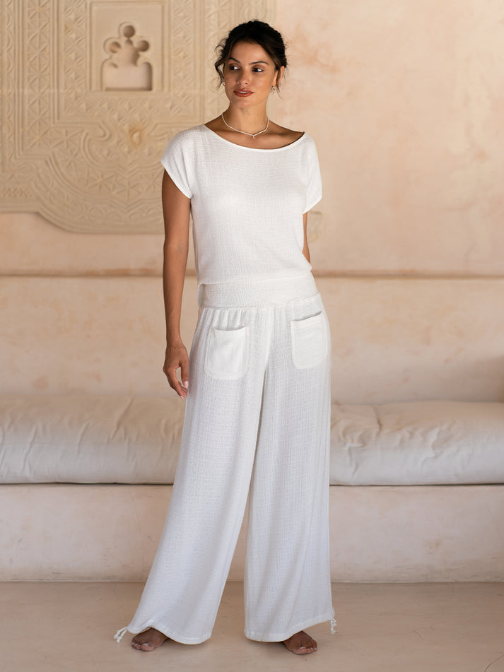 Casa Linen Blend Top Coconut | Linen Blend Casa Top – Nomad the Label