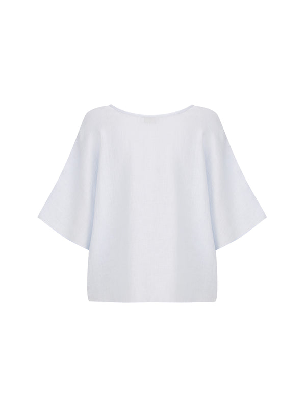 Selene Linen Top Serene Blue – Nomad the Label